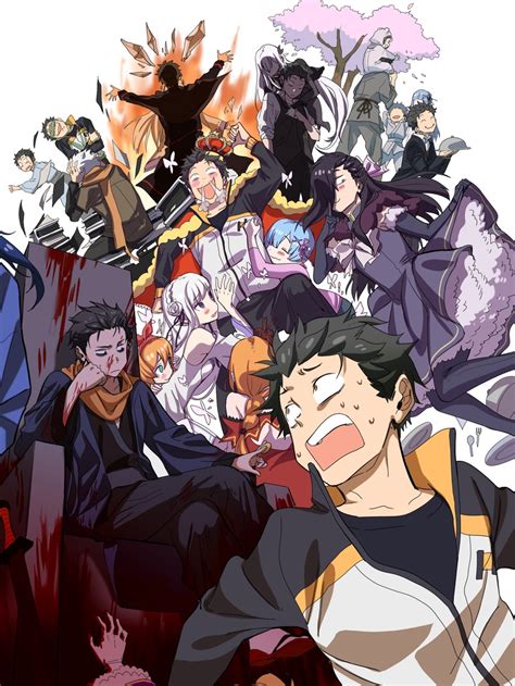 Rem Emilia Natsuki Subaru Beatrice Echidna And 6 More Rezero