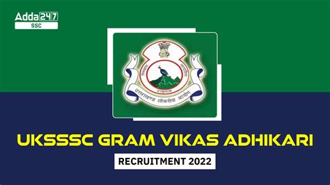 UKSSSC Gram Vikas Adhikari Recruitment 2023 Apply Online