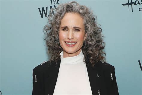 Andie Macdowell Says She Laughs When People Say Going Gray Makes Her