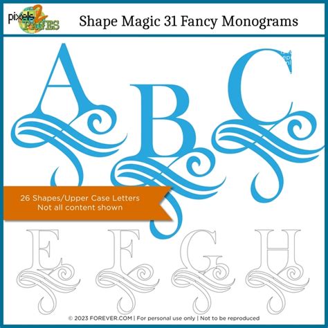Shape Magic 31 Fancy Monograms Digital Art