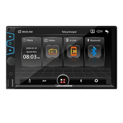 Central Multimídia Carro Mp5 2 Din Plus Tela 7 Espelhamento Bluetooth