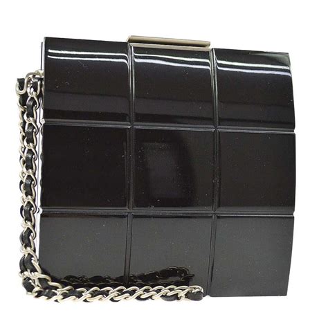Yves Saint Laurent Ysl Black Quilted Chevron Leather Envelope Flap