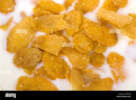 Healthy Breakfast Bowl With Corn Flakes Stock Photo Alamy