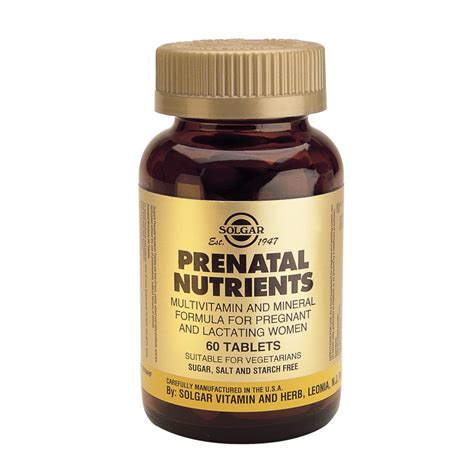 Solgar Prenatal Nutrients 60tbs - Vitamins from Pharmeden UK