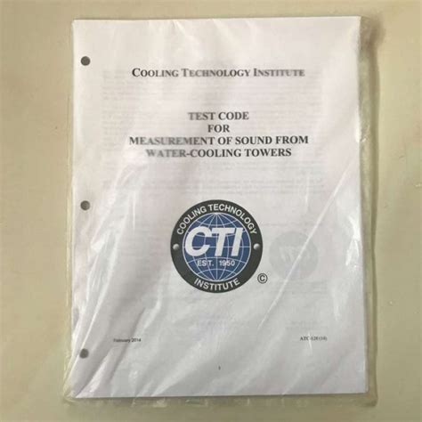 Promo Cti Atc 128 14 Test Code For Measurement Of Sound From Water