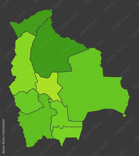 Bolivia Population Heat Map As Color Density Illustration Stock