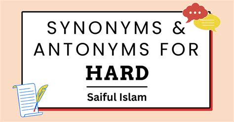 Synonyms And Antonyms For Hard Verbomaster Verbo Master