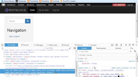 website cantik dengan drupal and bootstrap 9 mengatur navigasi