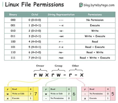 linux file permission illustrated informática seguridad tecnologia