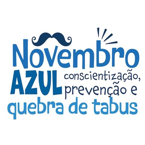 Novembro Azul Vetor Premium