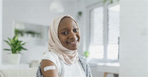Adhesive Bandage On Arm After Injection Vaccine Or Medicineadhesive