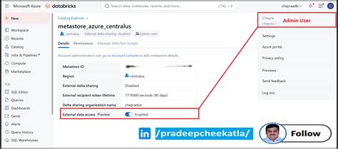 Cannot Enable External Data Access For Unity Catalog Metastore In Azure