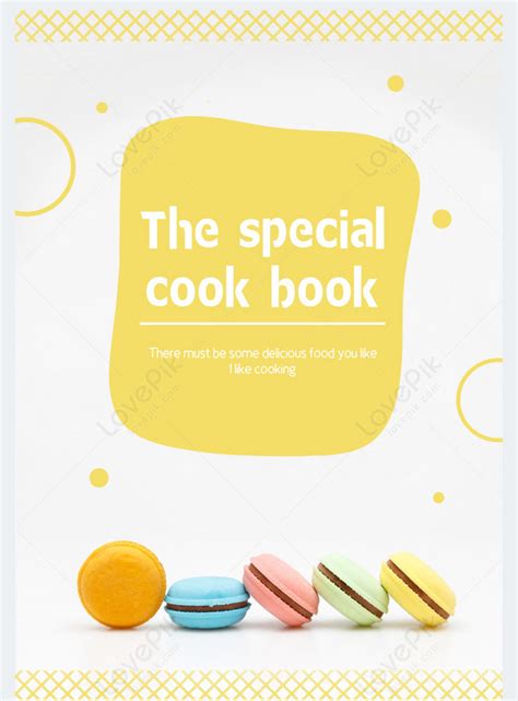 레시피 책 표지 다채로운 마카롱 포스터 이미지 사진 466859463 무료 다운로드