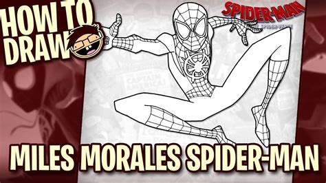 How To Draw MILES MORALES SPIDER MAN Into The Spider Verse Narrated