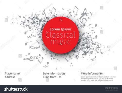클래식 음악 콘서트 포스터 템플릿밴드 이름 스톡 벡터로열티 프리 1074884186 Shutterstock