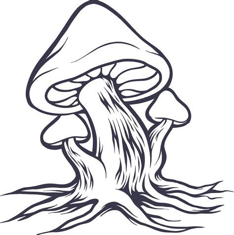 Magic Mushroom Silhouette