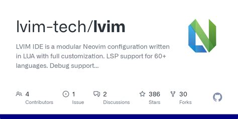 Github Lvim Techlvim Lvim Ide Is A Modular Neovim Configuration