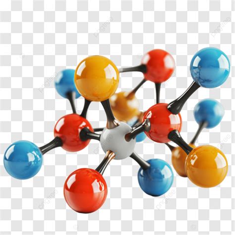 D Molecular Model Molecular Structure Chemical Representation PNG Transparent Image And