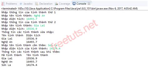 TreeMap Trong Java Freetuts