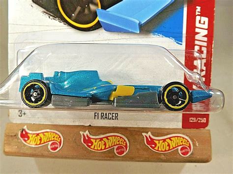 2013 Hot Wheels 129 Hw Racing Track Aces F1 Racer Blue Variant Wblack