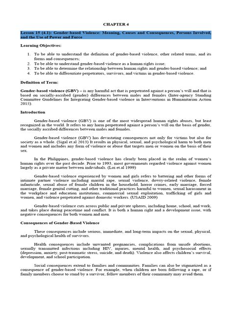 Chapter 4 Political Perspective Of Gender Ans Sexuality Pdf