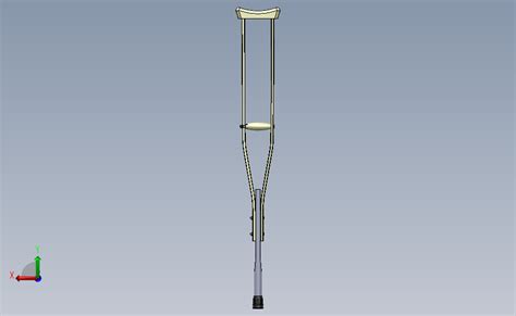 拐杖 SOLIDWORKS 2010 模型图纸下载 懒石网