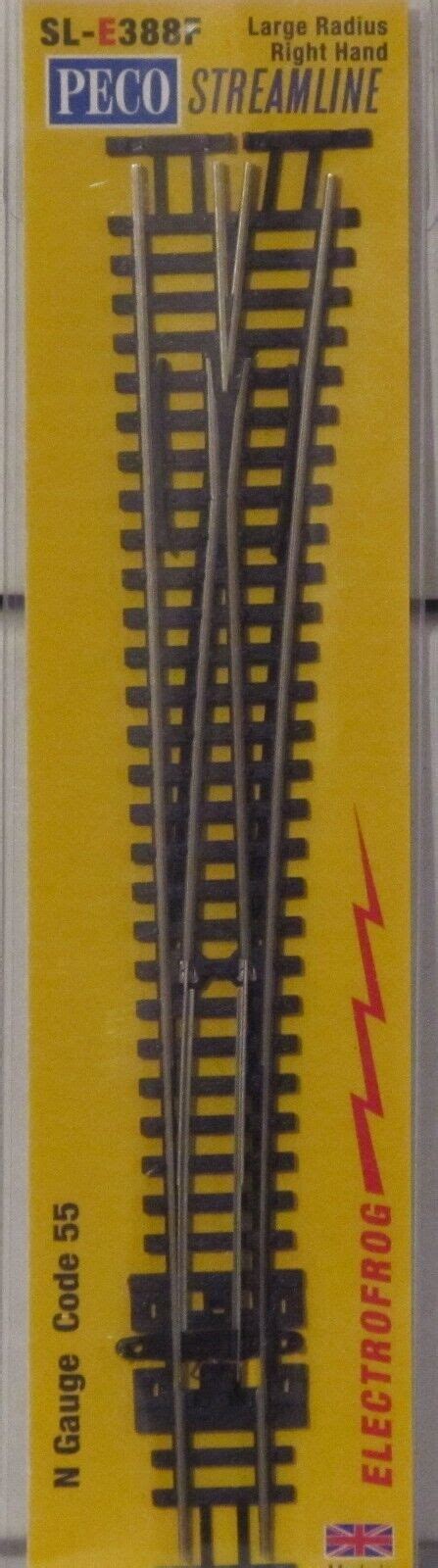 Peco N Scale Sl E388f Code 55 Electrofrog Large Radius Right Hand