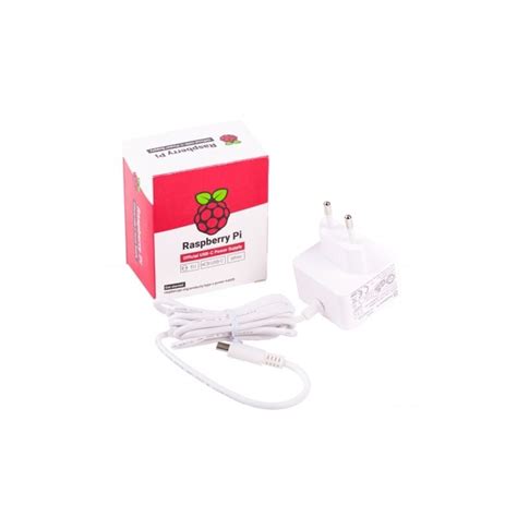 Raspberry Offizielles Netzteil Für Pi 4 Usb C 5v 3a 15w White
