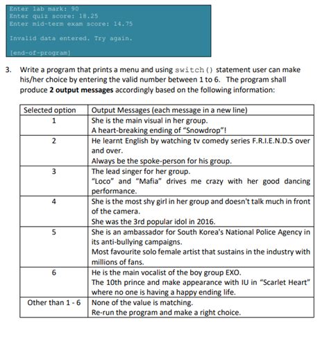 Solved 2 Modify The Program For Question 1 In This Chegg Com