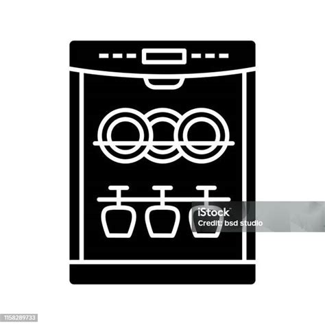 식기 세척기 아이콘 그릇에 대한 스톡 벡터 아트 및 기타 이미지 그릇 레스토랑 벡터 Istock