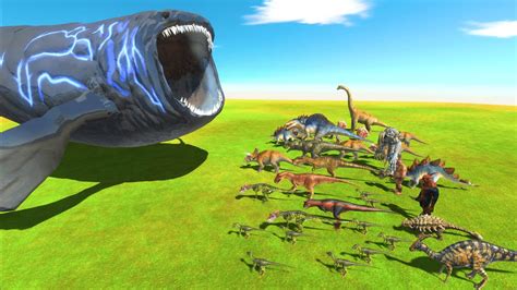 巨大怪獣「ブループ」vs恐竜やすべての生き物でバトル すべてを丸のみする巨大生物がヤバすぎた！😱 アニマルレボルトバトルシミュレーター