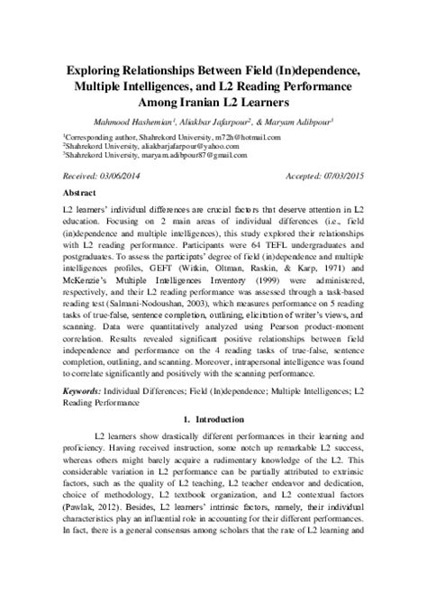 pdf exploring relationships between field in dependence multiple
