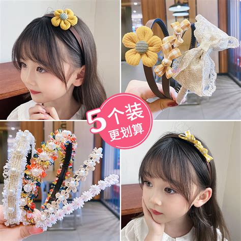 儿童发箍夏天韩风不伤头女童宝宝编发头箍小女孩碎发神器发卡头饰虎窝淘