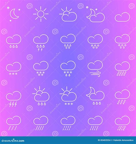 Weather Icons Stock Illustration Illustration Of Snow 85403554