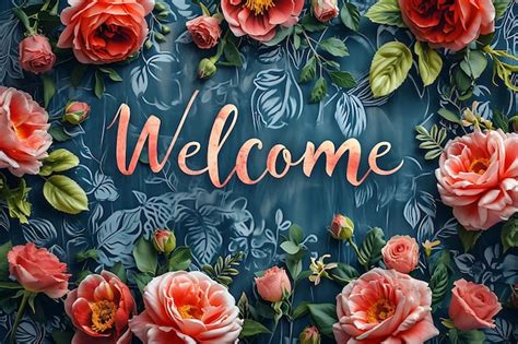 Premium Photo Photo Of Welcome Text With Calligraphy Effect And