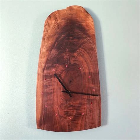 Walnut Clock Etsy