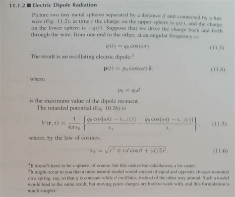 solved 4 consider two electric dipoles separated by a