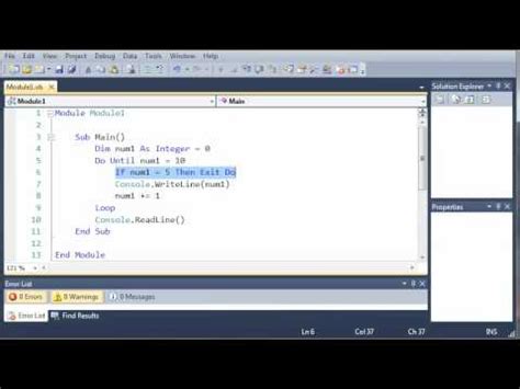 Visual Basic Tutorial Exit Do Loops YouTube