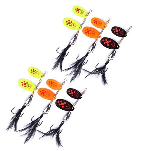 Fishing Lure Spinnerbaits Hengjia 6pcs Fishing Lures With Feathered