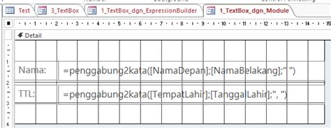 belajar microsoft access modul vba membuat fungsi pengggabung teks