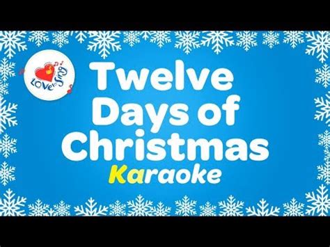 12 Days Of Christmas Karaoke Christmas Song With Lyrics YouTube Music