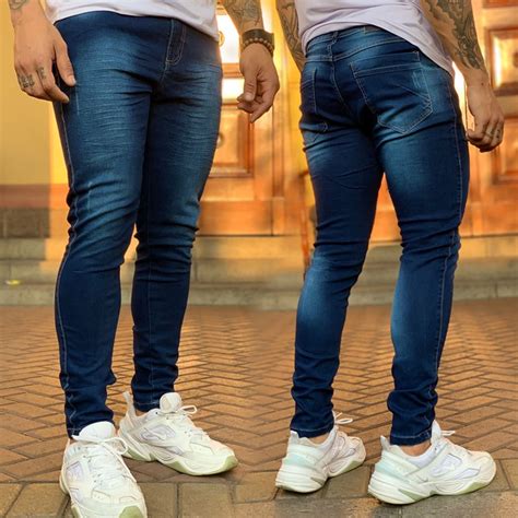 Calça Jeans Masculina Skinny Veste Perfeitamente Lycra Com Elastano