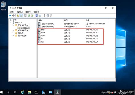 【windows Server 2019】dns服务器的配置与管理——dns正向解析server 2019主备dns正向解析添加网址设置