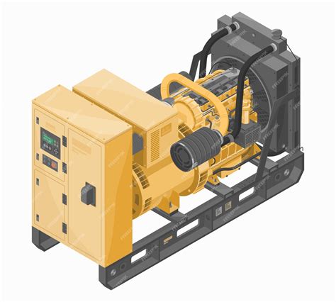 Premium Vector Power Generators Big Diesel Genset Engine Motor