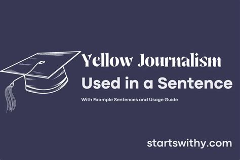 Yellow Journalism In A Sentence Examples 21 Ways To Use Yellow Journalism