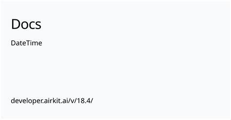 datetime docs
