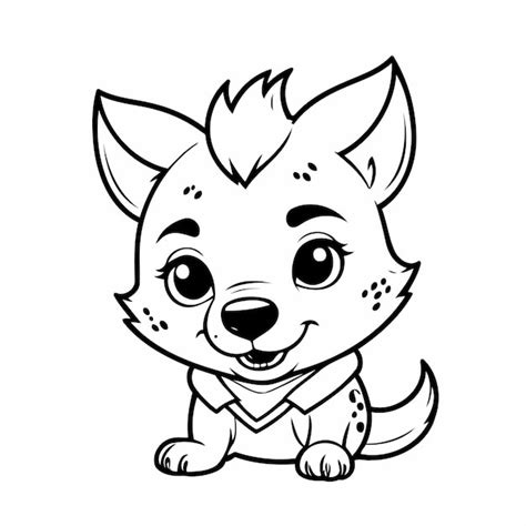 Premium Vector Vector Illustration Of A Cute Hyena Doodle For