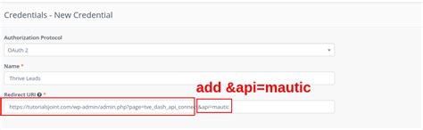 Mautic 4 Integration With Thrive Leads Thrive Themes Using Oauth2 In