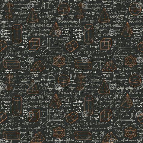 Math Seamless Pattern With Formulas And Sketches Stock Vector Illustration Of Black College