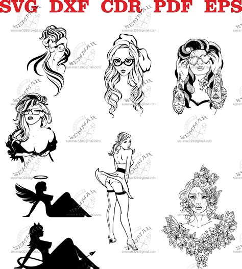 Svg Project Sexy Woman Digital File For Cnc Plotter Laser Etsy Canada